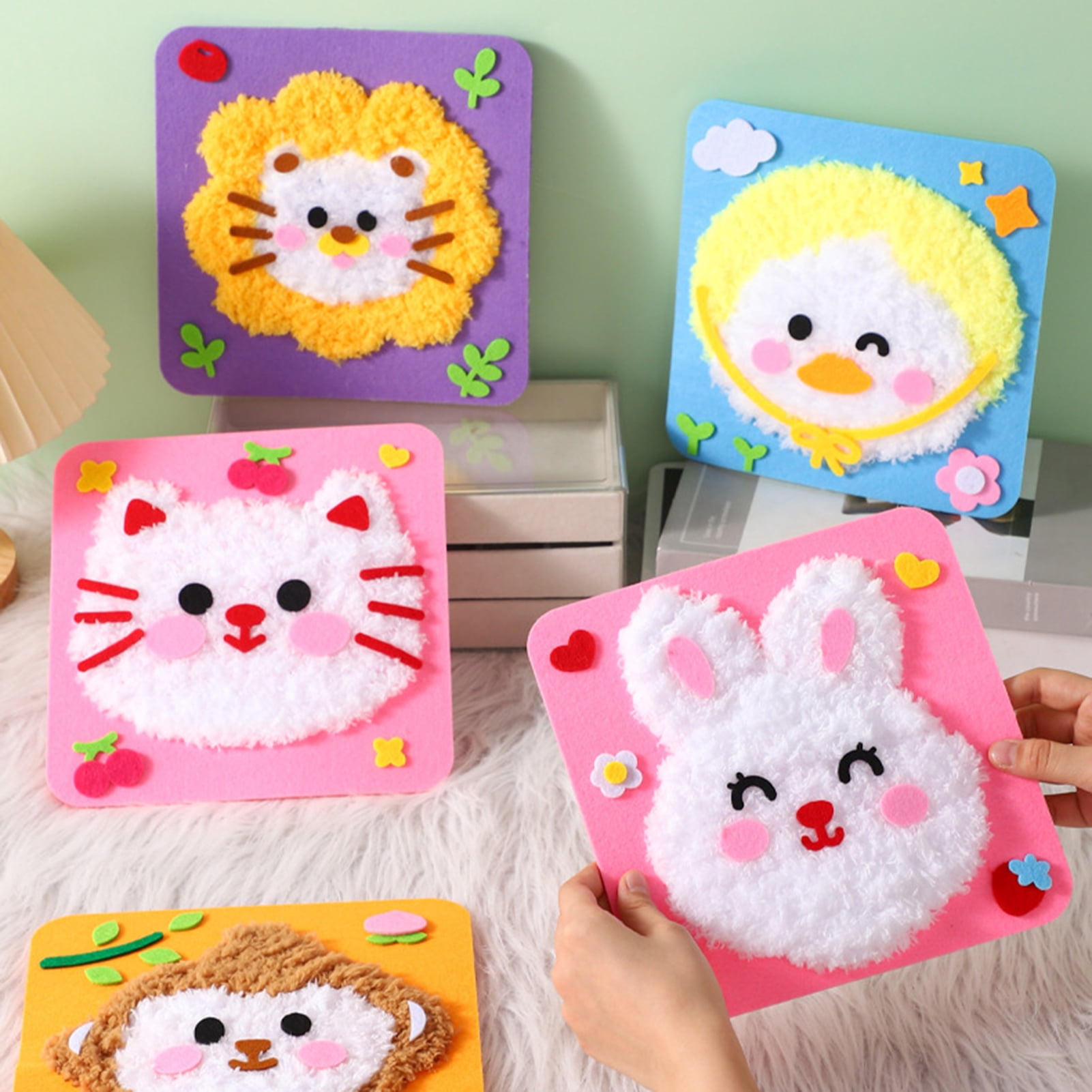 Walbest 1 Set Cartoon Animal Doll Embroidery Kit DIY Handmade Beginner ...