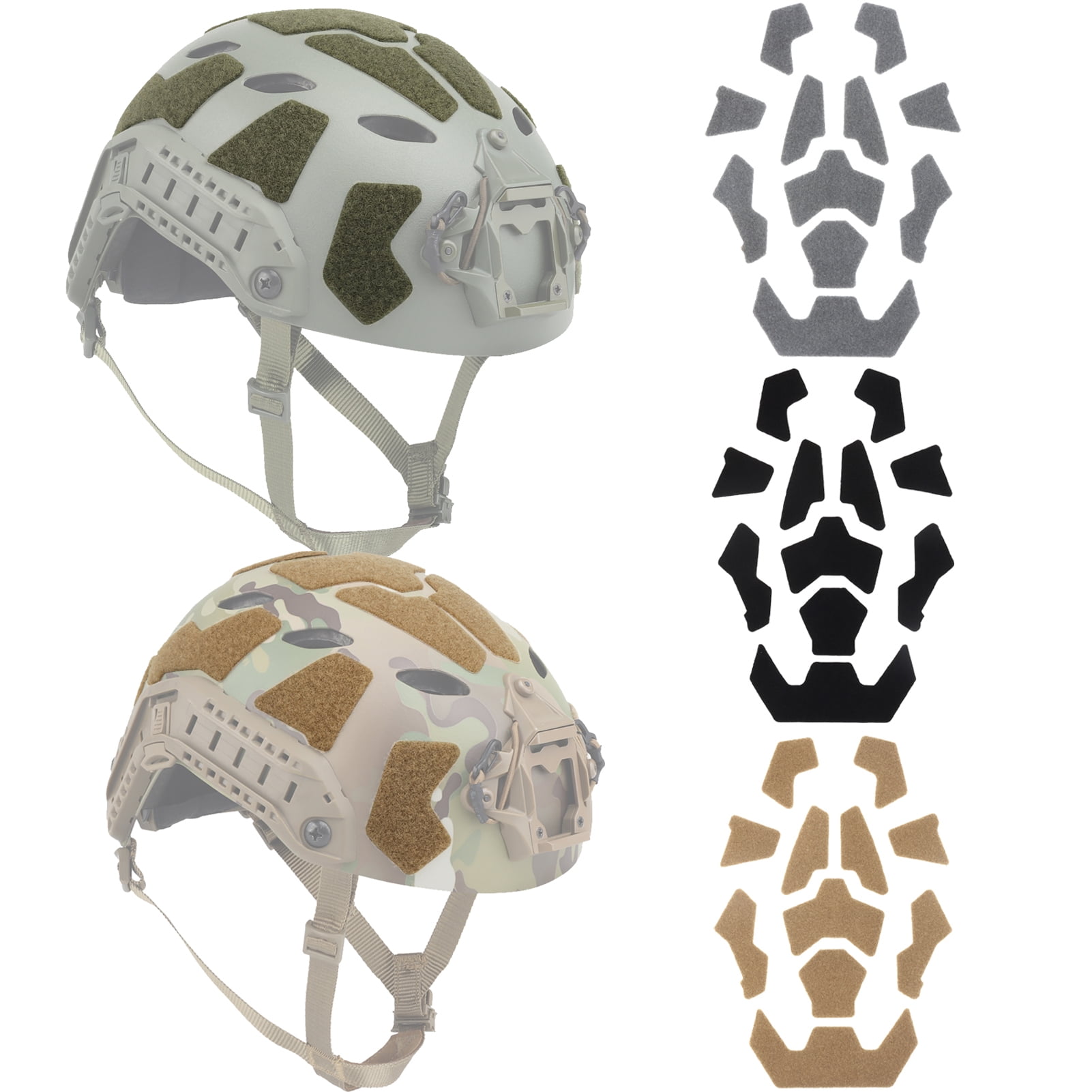 Walbest 1 Set Helmet Padding Kit Self Adhesive High Cut Helmet Velcro ...