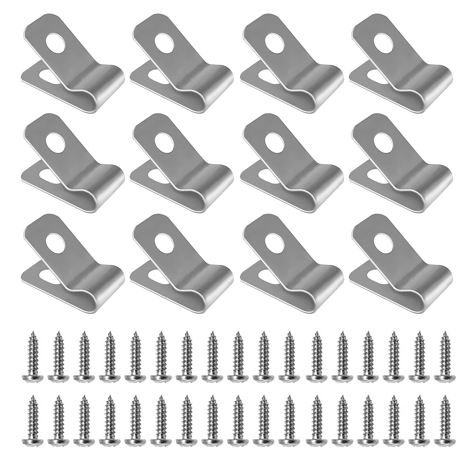 Walbest 100 Pcs Fence Wire Clamps with Screws Stainless Steel Rust ...