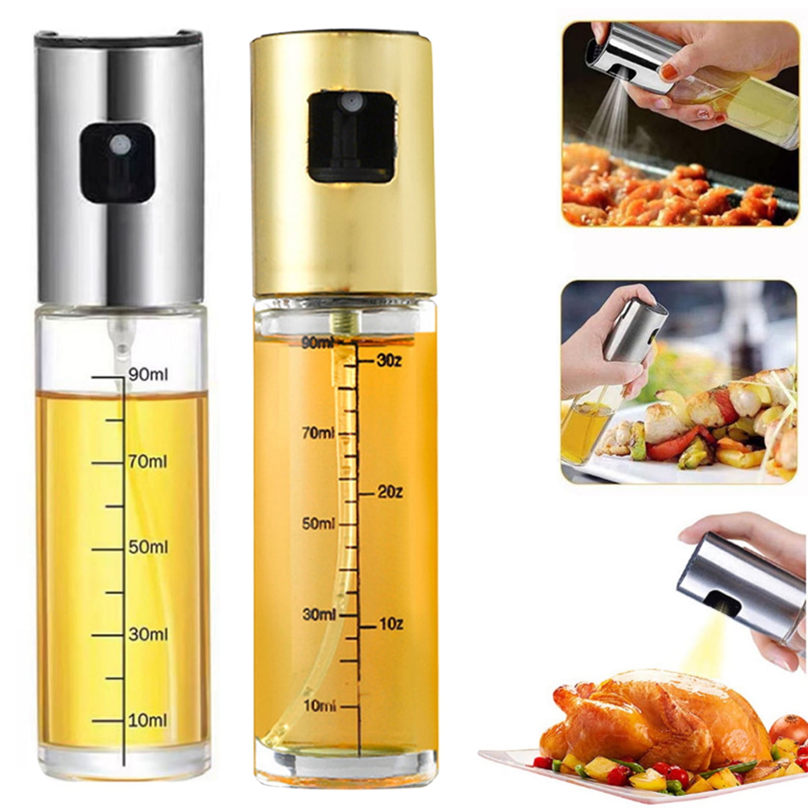 Walbest 100ml Oil Sprayer Bottle Food-Grade Olive Sprayer Eco-Friendly ...