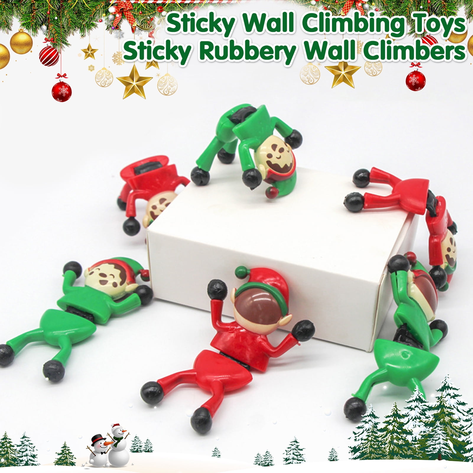 Walbest 10Pcs Sticky Wall Climbing Toys for Kids Educational Stretchy ...
