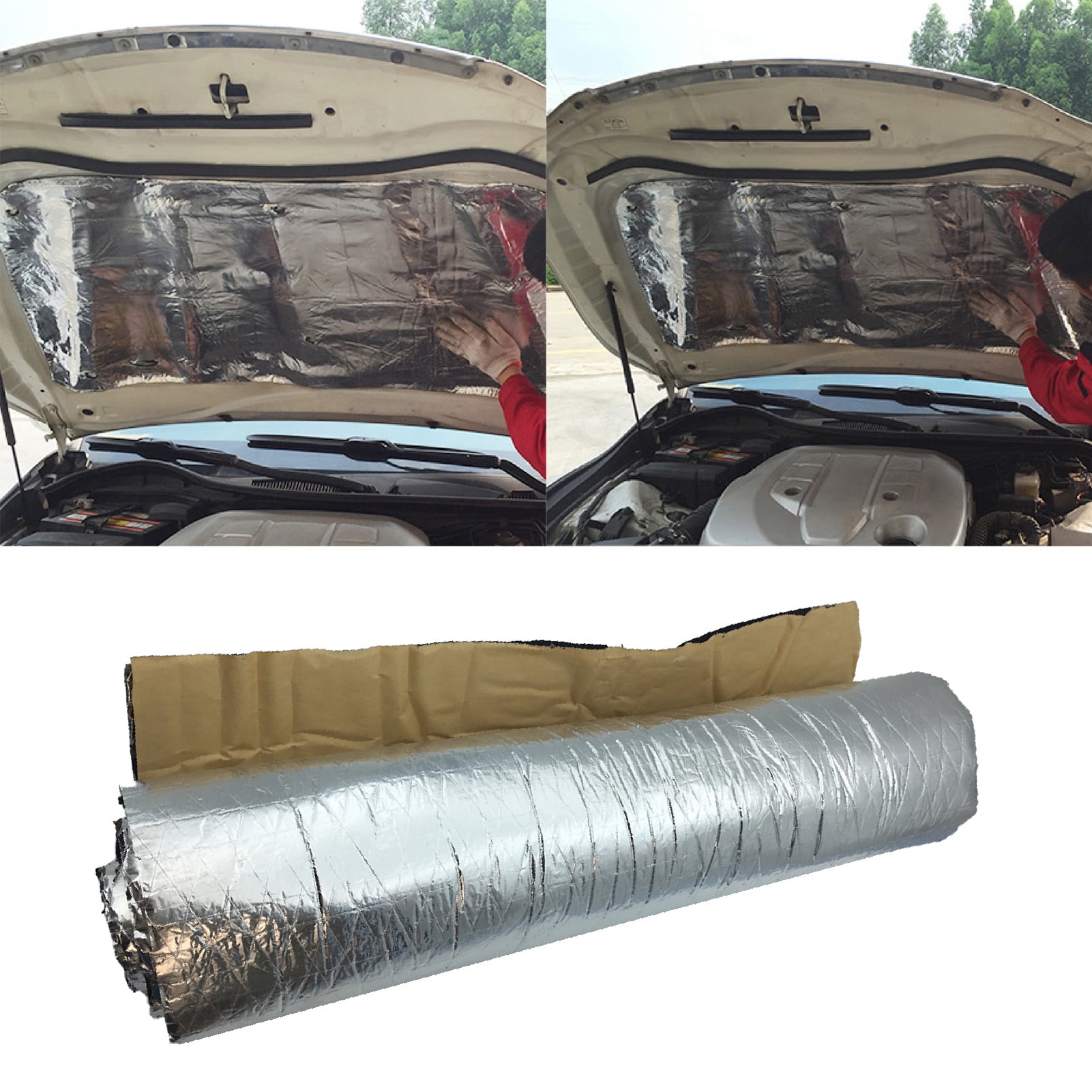 Walbest 10mm 39.3inch x 15.7inch Automotive Heat Shield Mat Sound ...