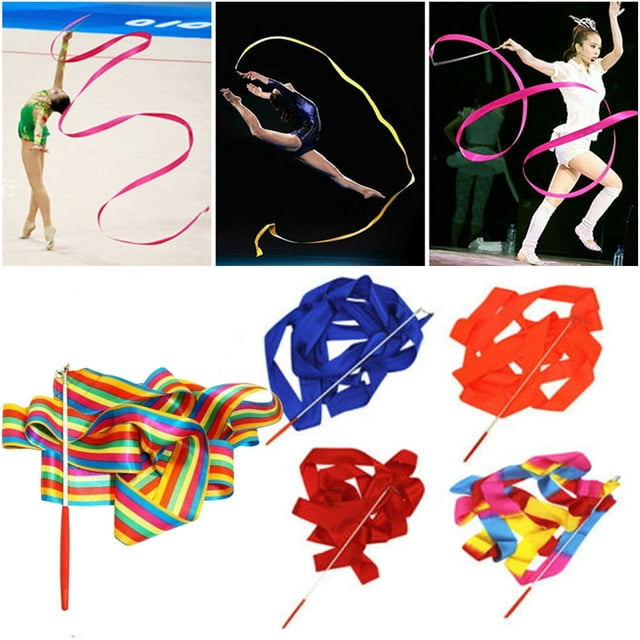 Walbest 13 ft Dance Ribbon Streamer Gymnastics Rhythmic Dancing Ballet ...