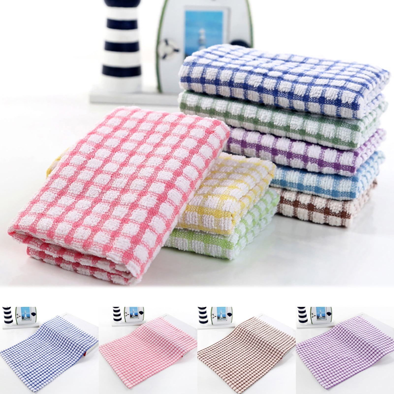 Walbest 15.75" x 10.63" Absorbent Dish Cloth Dish Towel Oil-proof ...