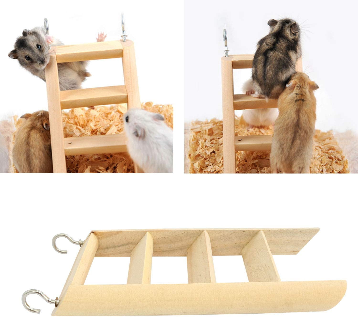 Walbest 165mm Length 115mm Height Wooden Ladder Hamster Ladder Wood ...