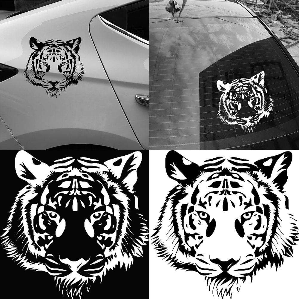 Walbest 1PC 3D Personalized Car Stickers Decal Animal Tiger Head ...
