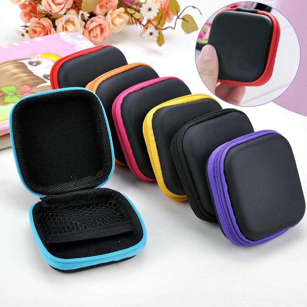 Walbest 2.76" Mini Square Earbud Case Portable EVA Carrying Case ...