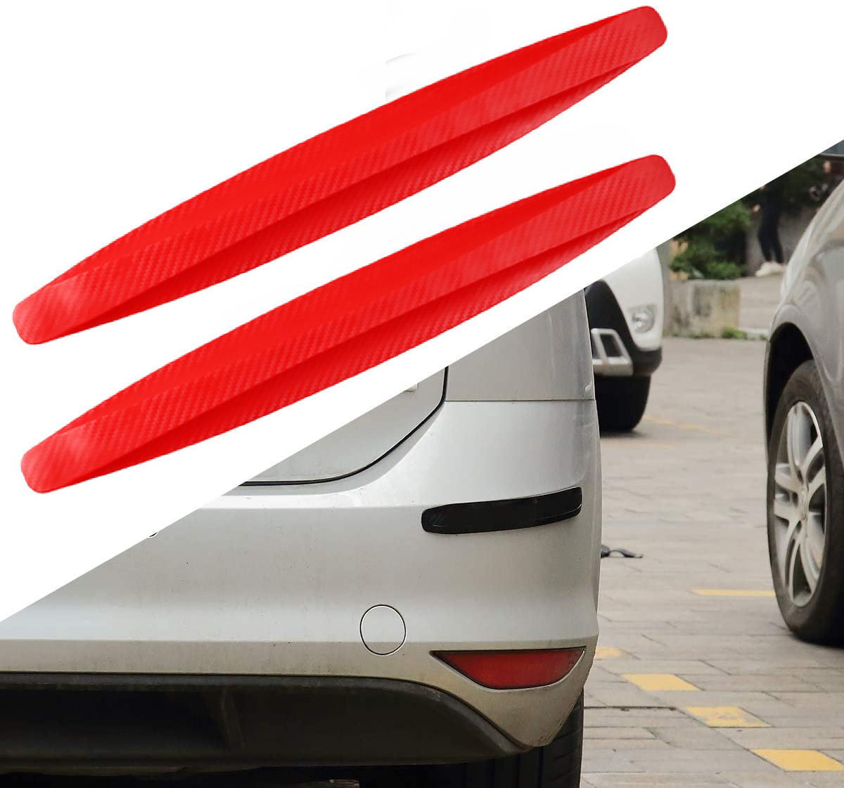 Walbest 2 Pack Rubber Strips for Car Bumpers Side for Car Pickup Truck ...