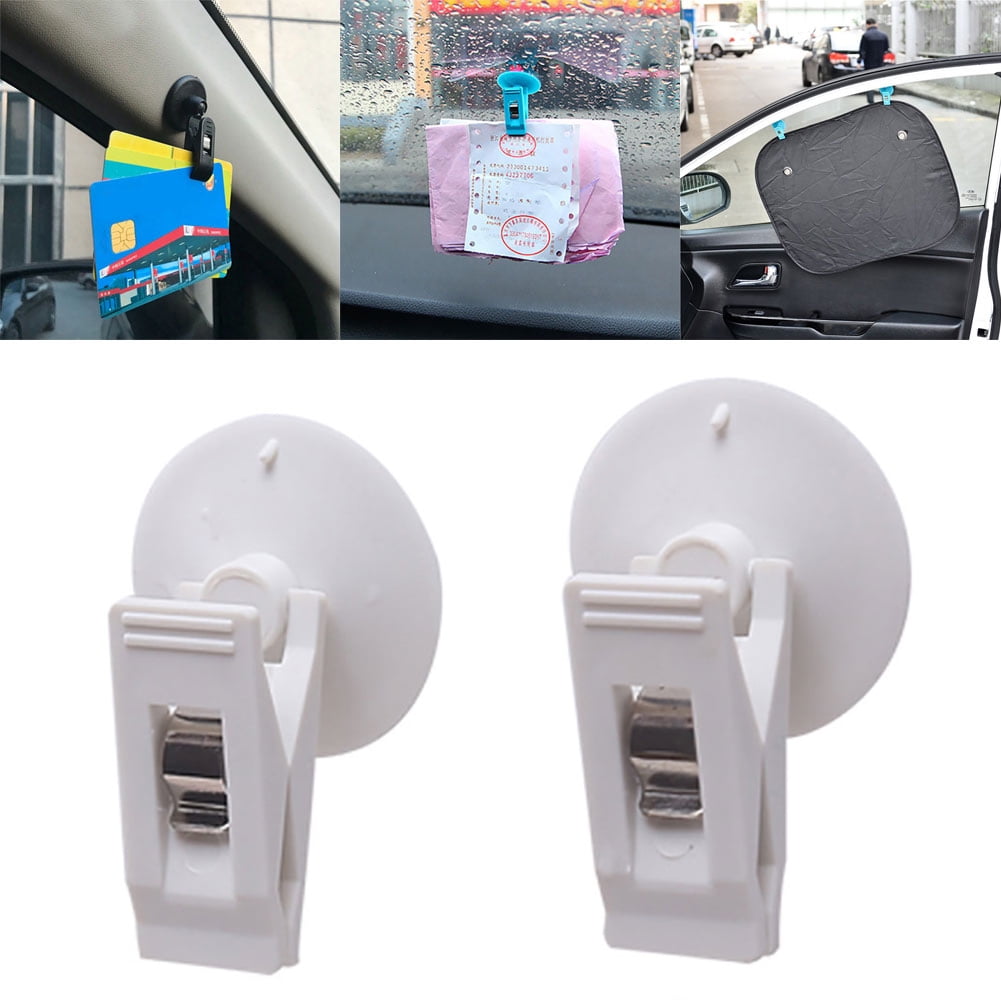 Walbest 2 Pcs Suction Cup Clip Round Suction Cup Clamp Metal Holder ...