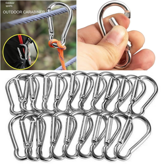 Walbest Small Aluminum Carabiners (20 Pieces) - Lightweight, Multi ...