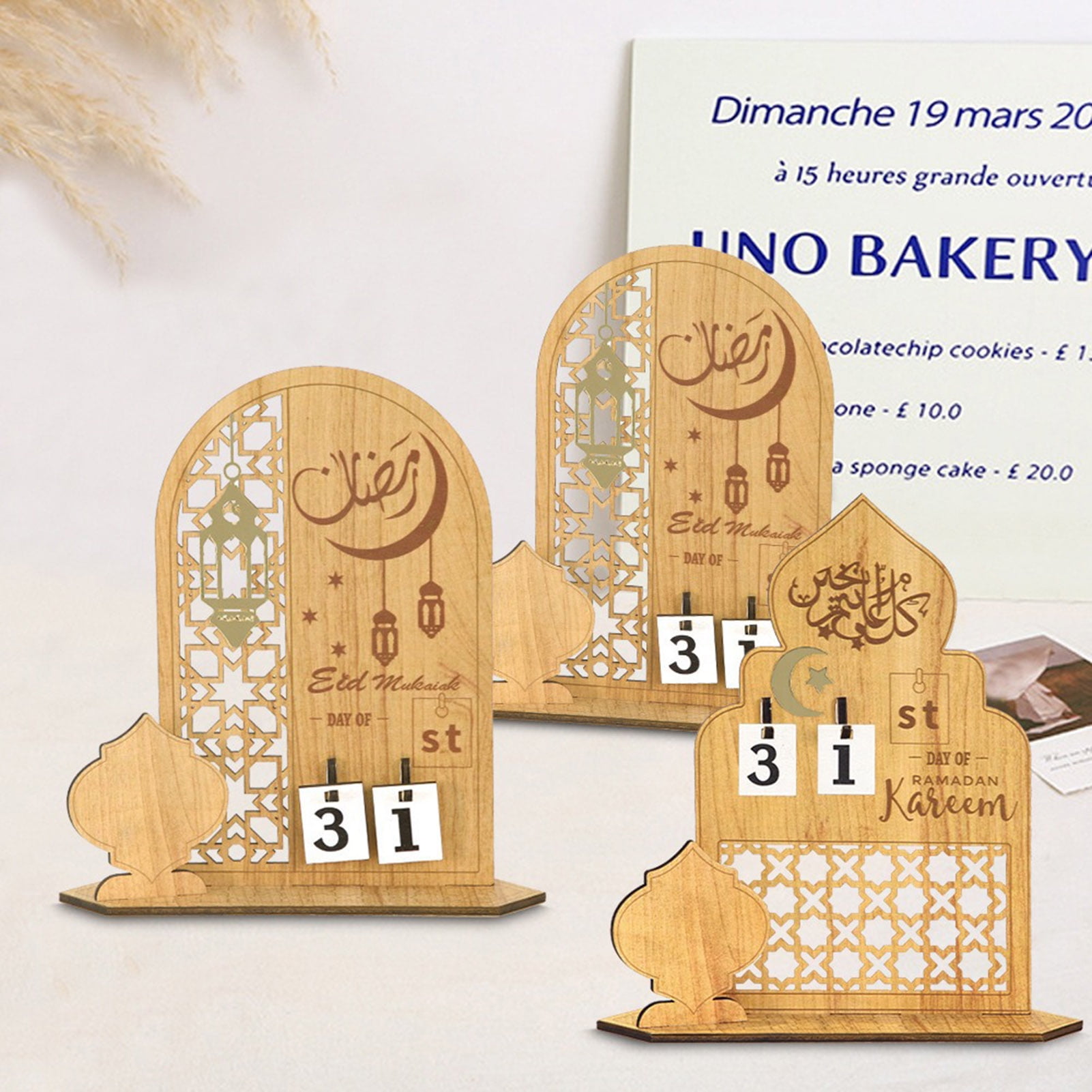 Walbest 2025 Ramadan Advent Calendar Wooden Eid Mubarak Countdown ...