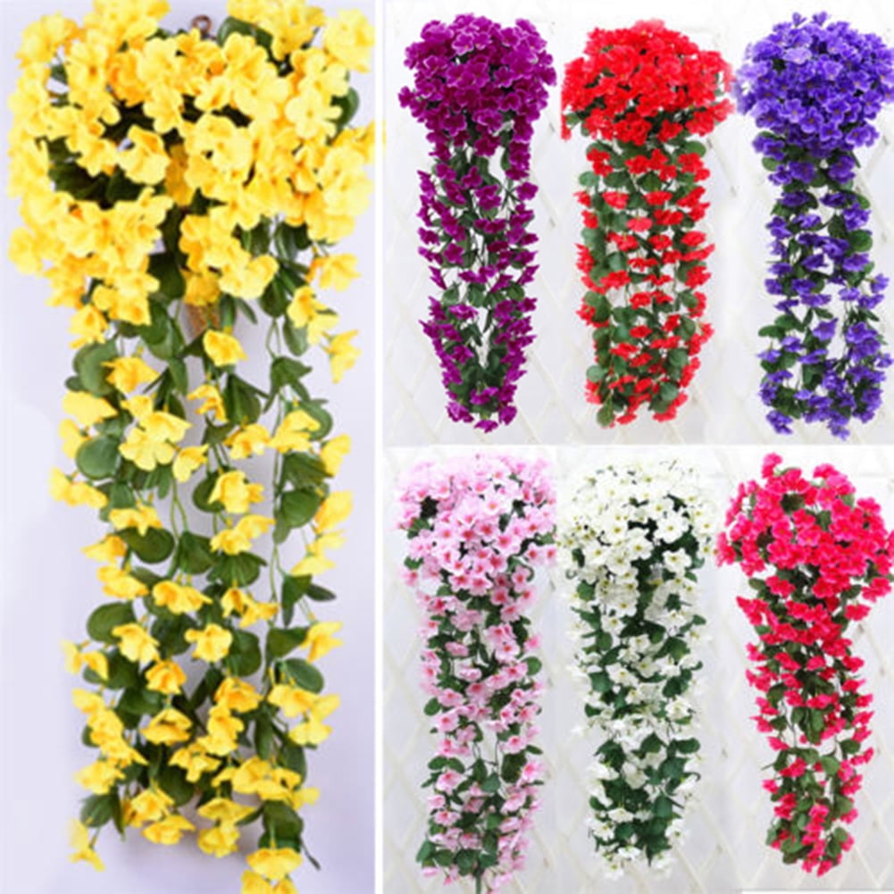 Walbest 220Pcs Heads/1 Bouquet Five-Petal Artificial Violet Flower ...