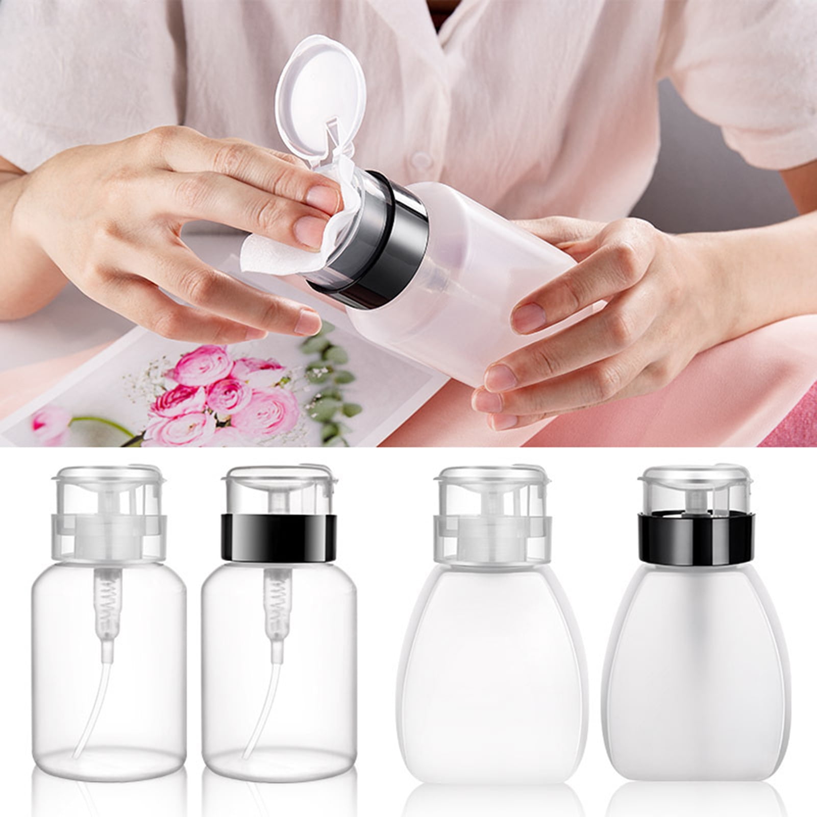 Walbest 250ml (8.8 oz) Press Bottle Push Down Empty Pump Dispenser for ...