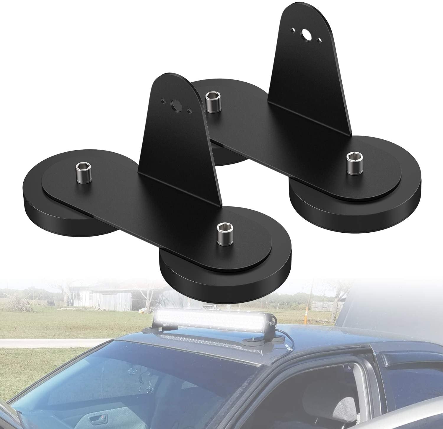 Walbest 2PCS Magnetic Base LED Light Bar Mounting Brackets, Powerful ...