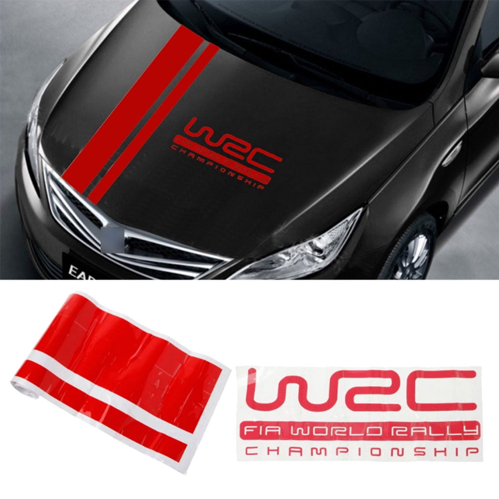 Walbest 2Pack Red Lines Letters Self-adhesive Car Sticker Auto Decal ...