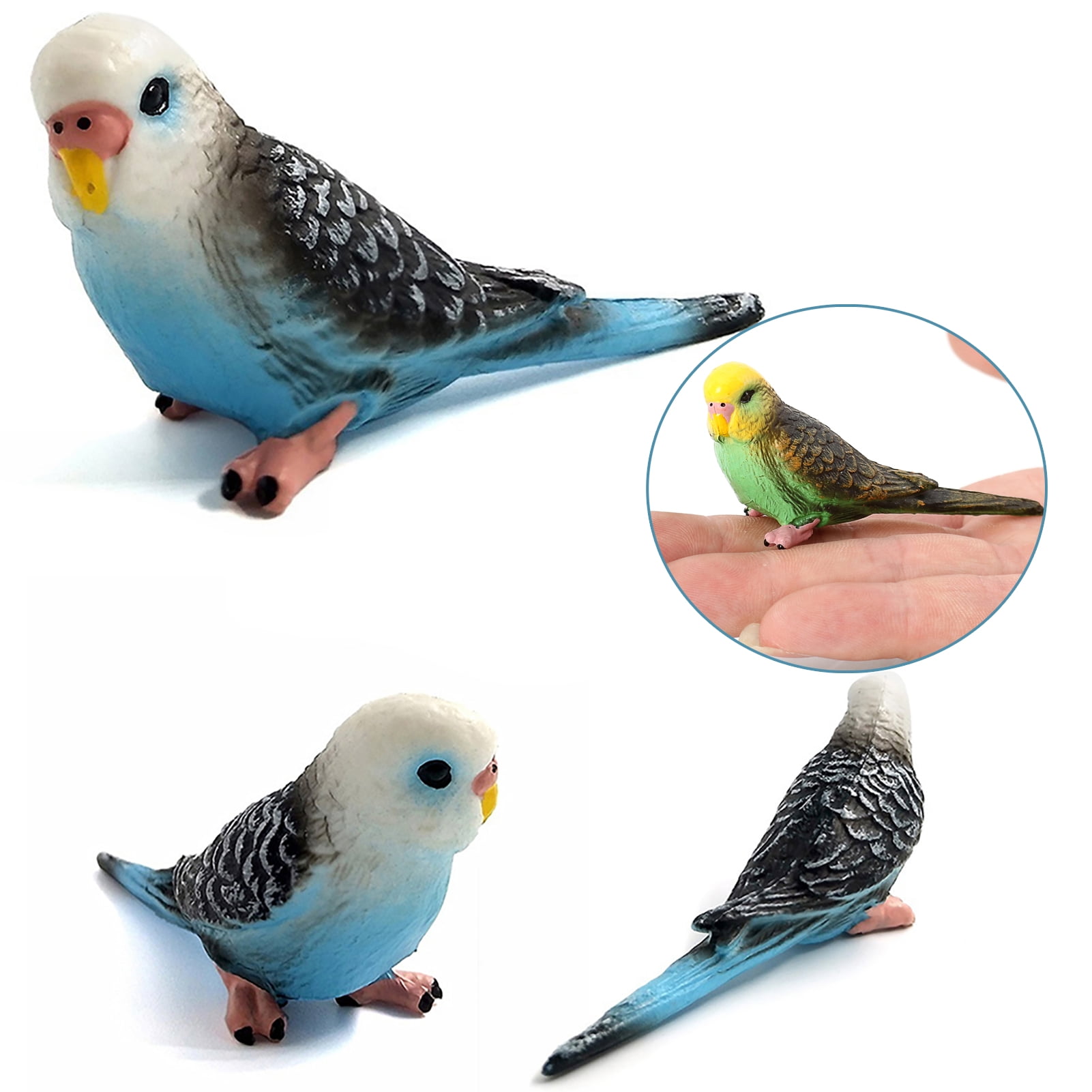Walbest 3.2" Cute PVC Simulation Forest Parrot Mini Animal Bird Model ...