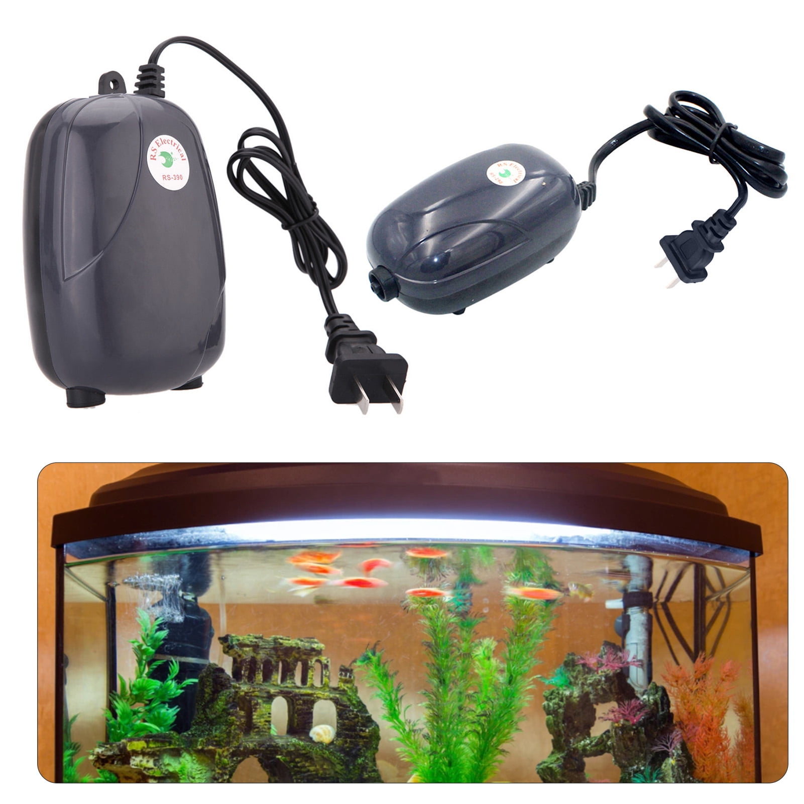 Walbest 3/5W Aquarium Air Pump Provide Oxygen Fish Breeding Air Aerator ...