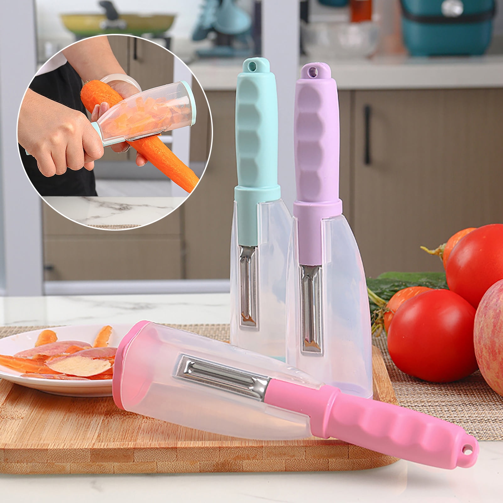 Walbest 3 in 1 Kitchen Peeler Multifunctional Sharp Ergonomic Vegetable ...