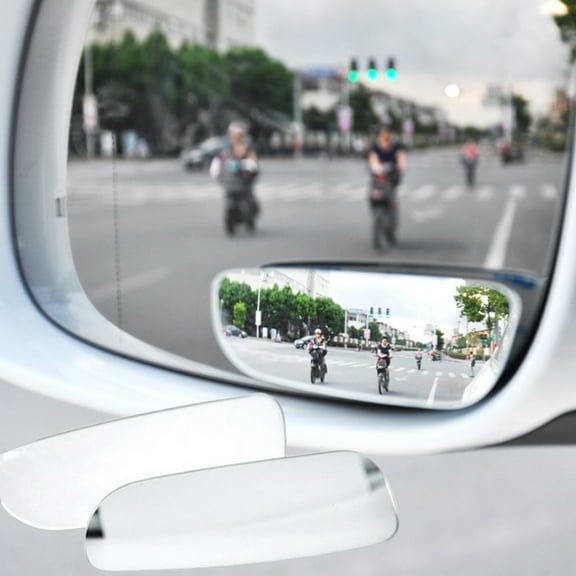 2 pcs Blind Spot Mirrors, 2" Round HD Glass Convex 360° Wide Angle Side ...
