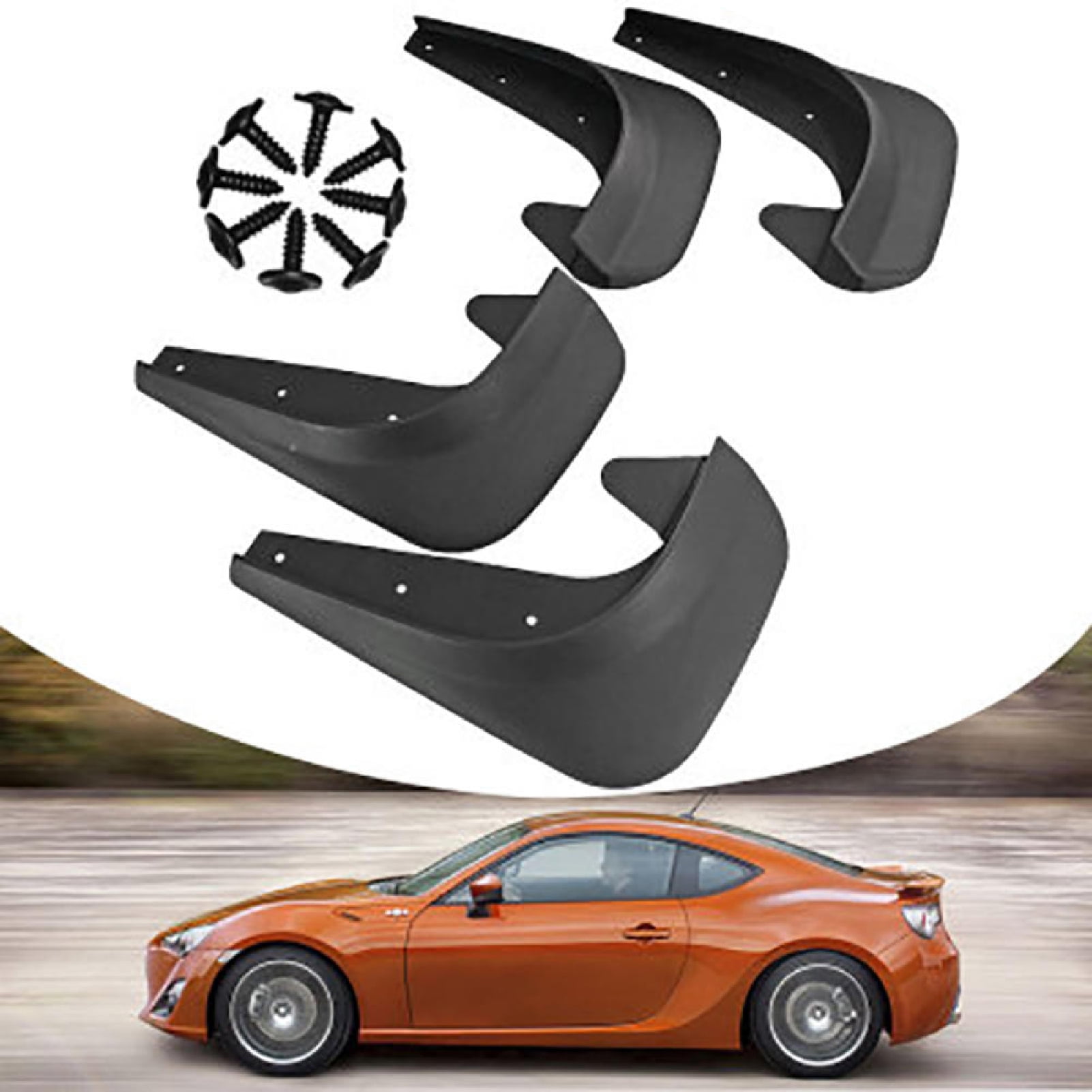 Walbest 4 Pack Car Mudguards, Car Mud Flap Splash Guard Mud Guard ...