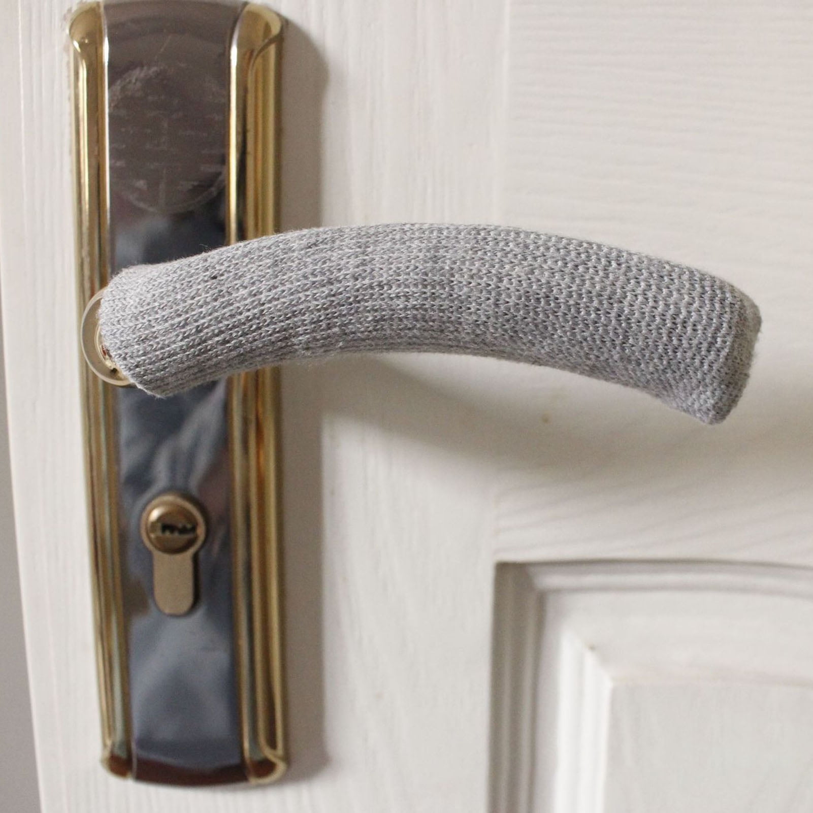 Walbest 4 Pack Double Layer Knitted Door Handle Cover, Keep Warm Door ...