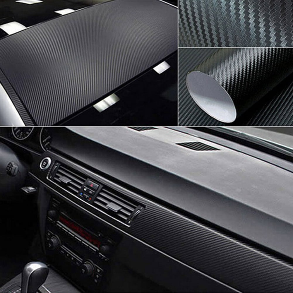 Walbest 4''x50'' Carbon Fiber Vinyl Wrap Texture 3D Vinyl wrap DIY Film ...