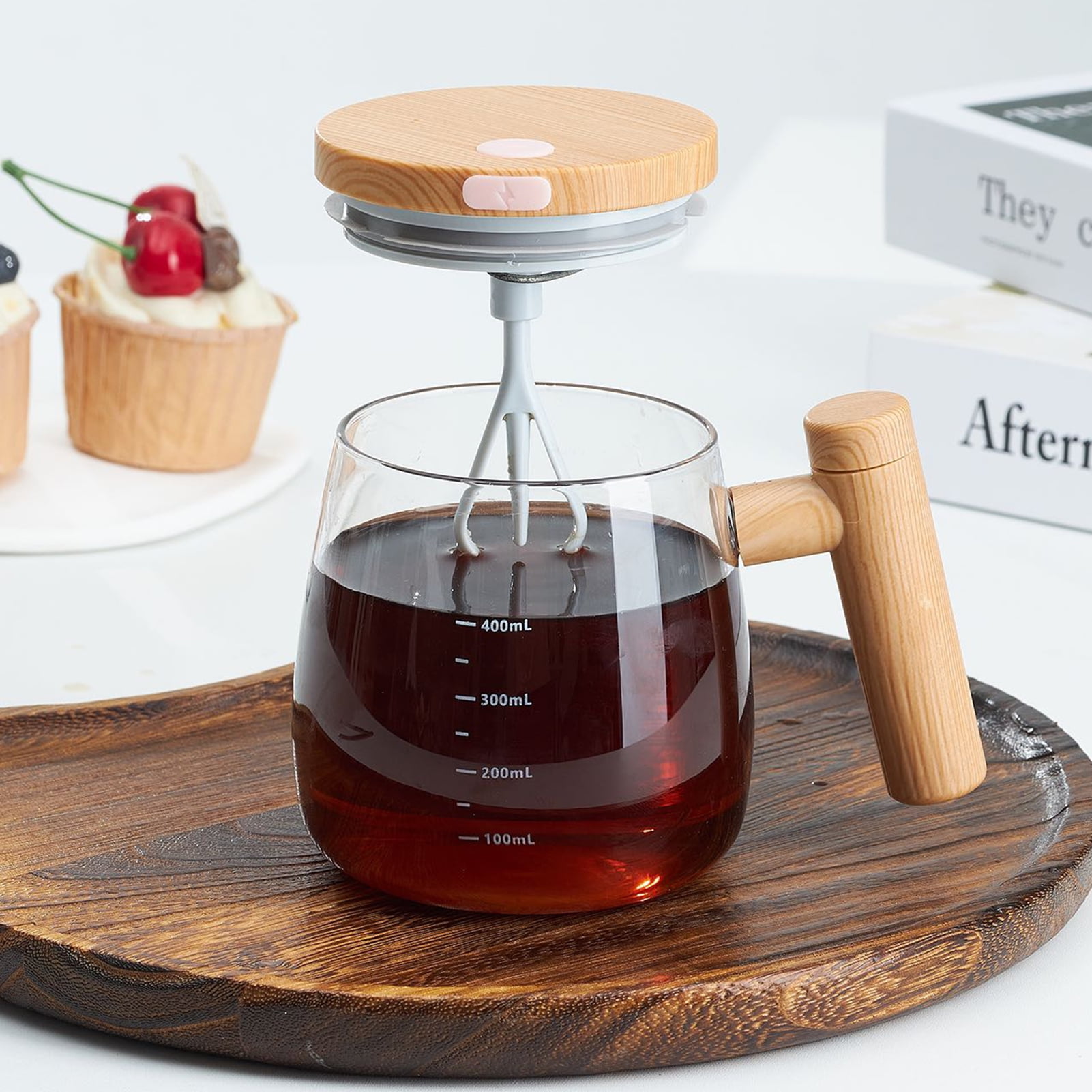 Walbest 400ml Electric Mixing Cup Self Stirring Coffee Mug with Scale ...