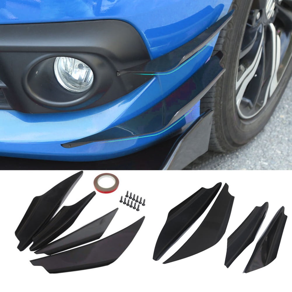 Walbest 4Pcs/set Universal Car Front Bumper Lip Splitter Black Exterior ...