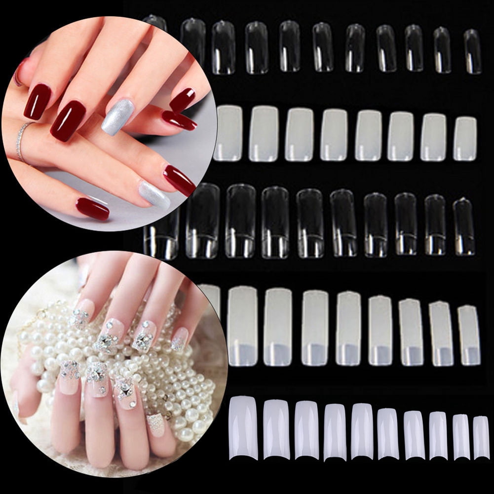 Walbest 500Pcs Nail Tips, Nail Tips for Acrylic Nails with Clear ...