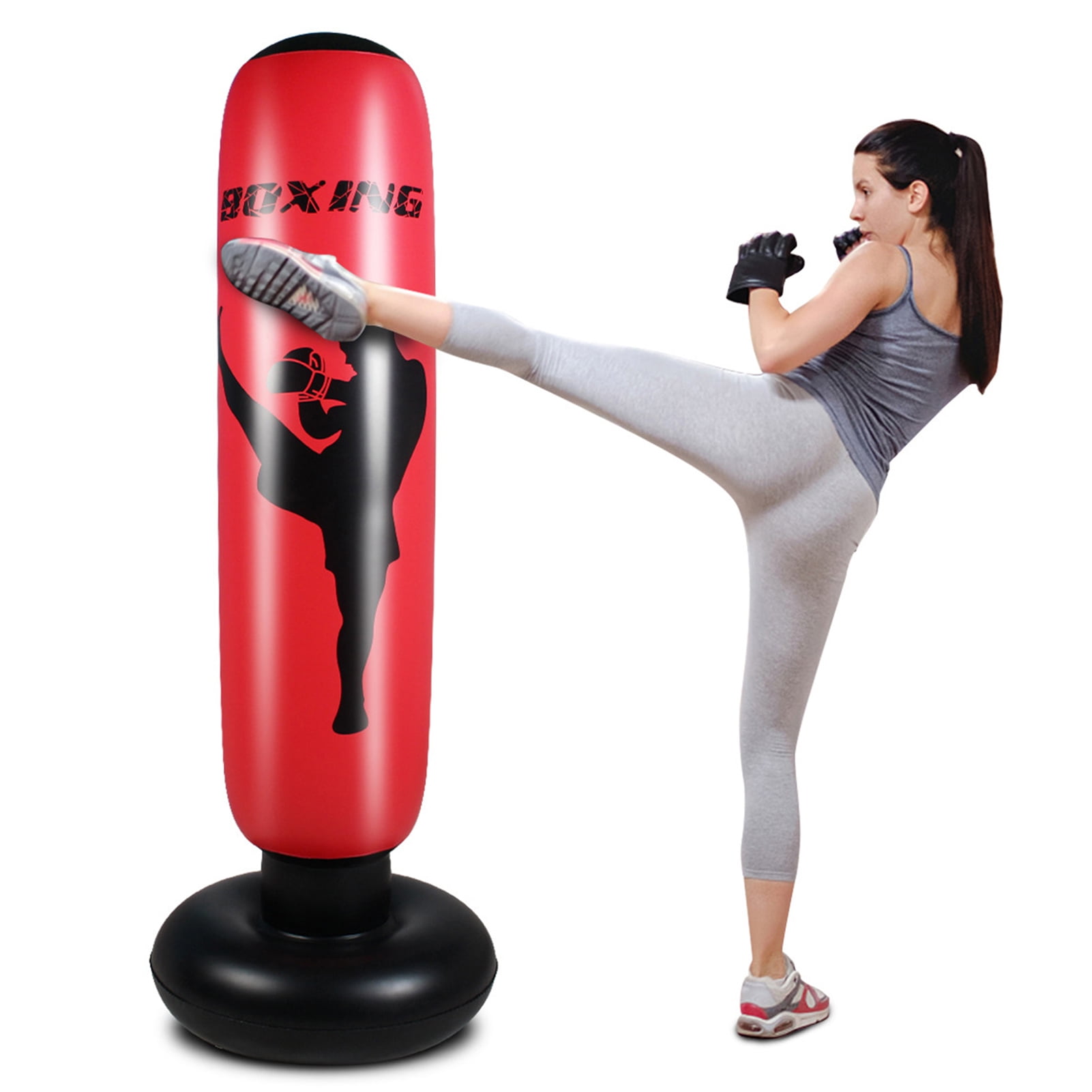 Walbest 67 inch Inflatable Kids Punching Bag-Free Standing Boxing Bag ...