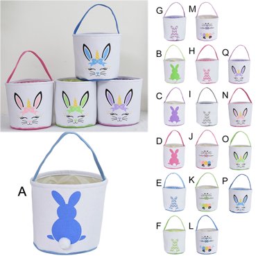 JOYIN 3 Pcs Easter Bamboo Woven Basket with 3 Colors, Handle, Easter ...