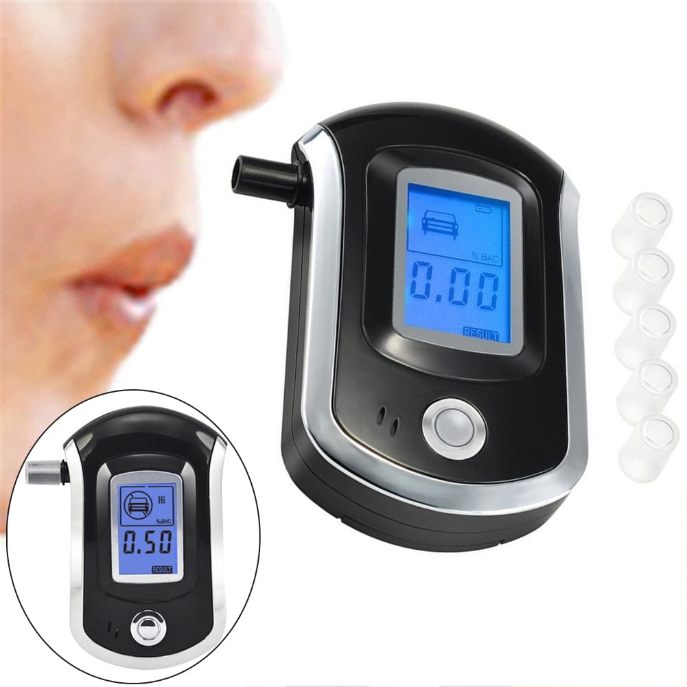 Walbest AT6000 Breathalyzer, Portable Alcohol Tester with 5 Mouthpieces ...