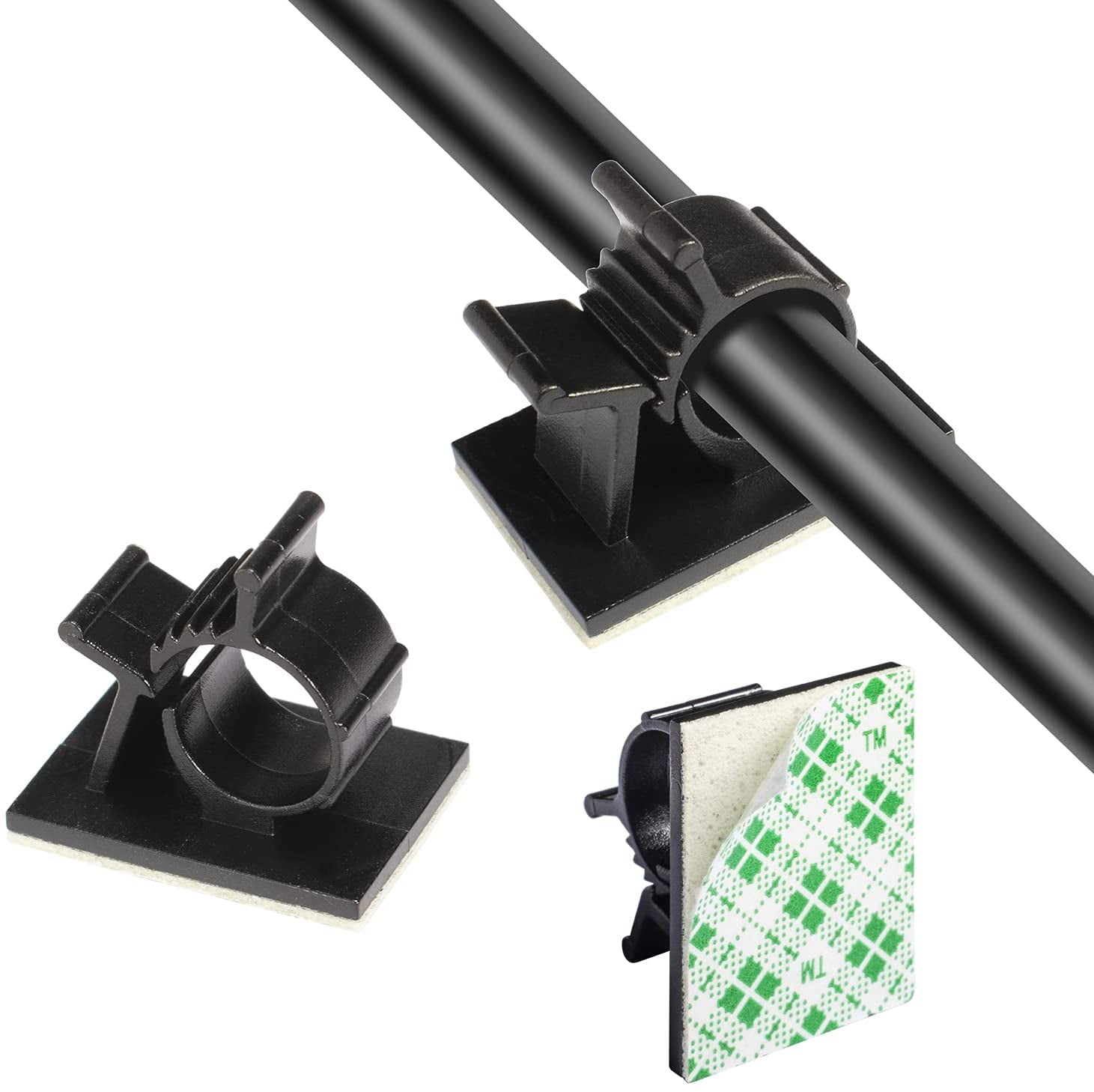 Walbest Adjustable Cable Clips, Self-Adhesive Nylon Wire Clamps ...