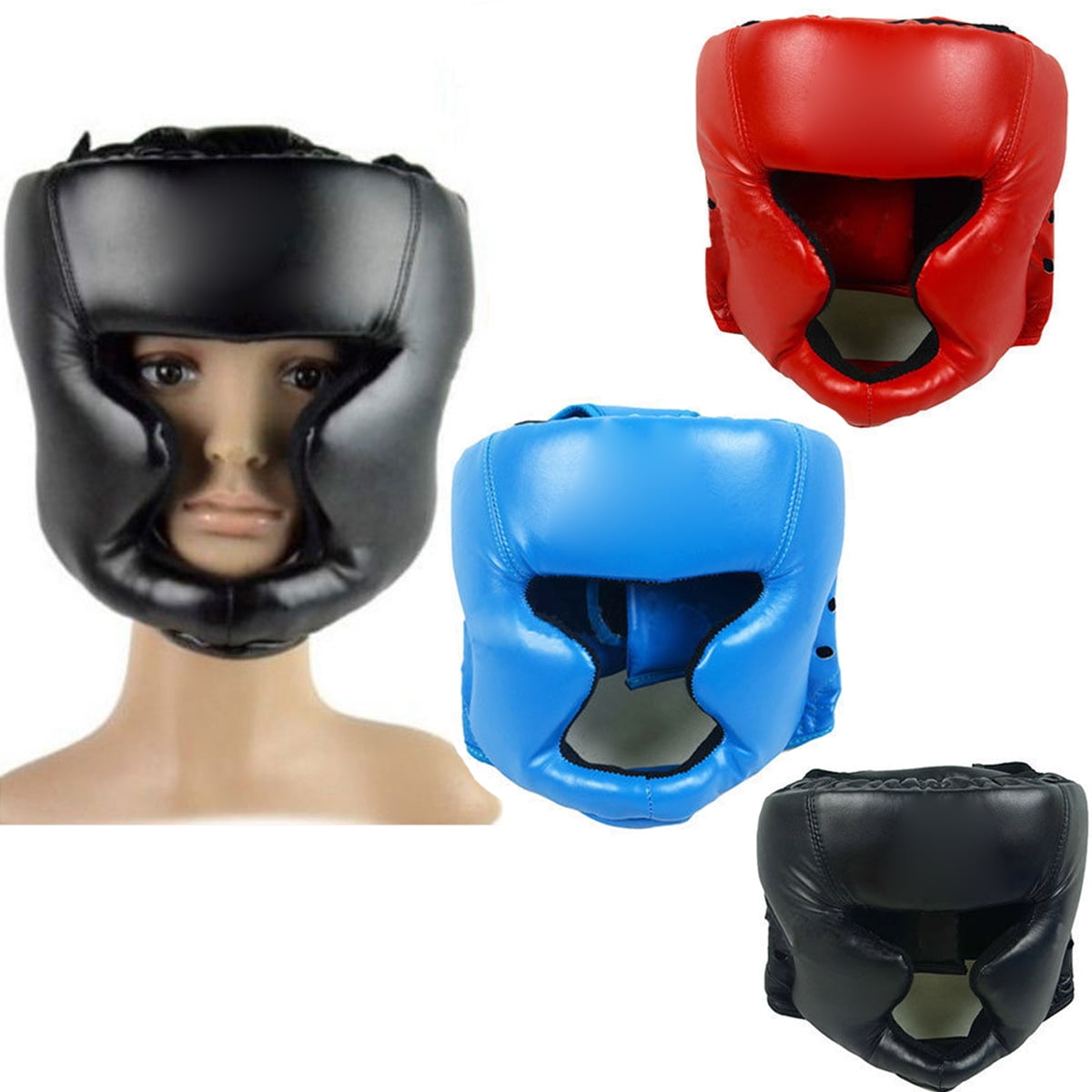 Walbest Adjustable Kids Adults Sport Protective Head Gear, Black ...