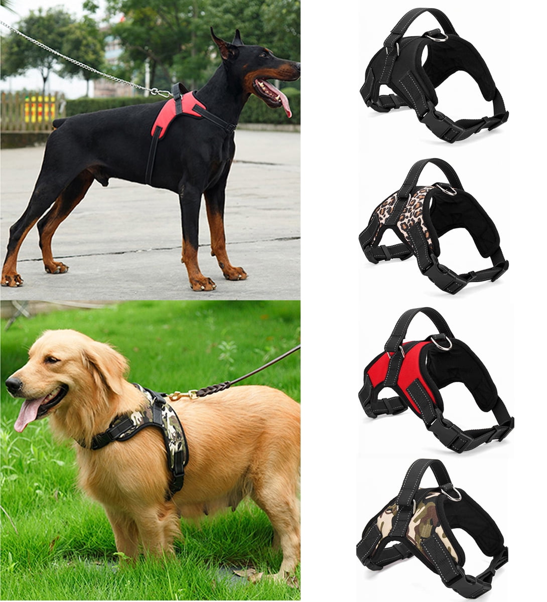 Walbest Adjustable Pet Dog Harness with Metal Ring and Easy Control ...