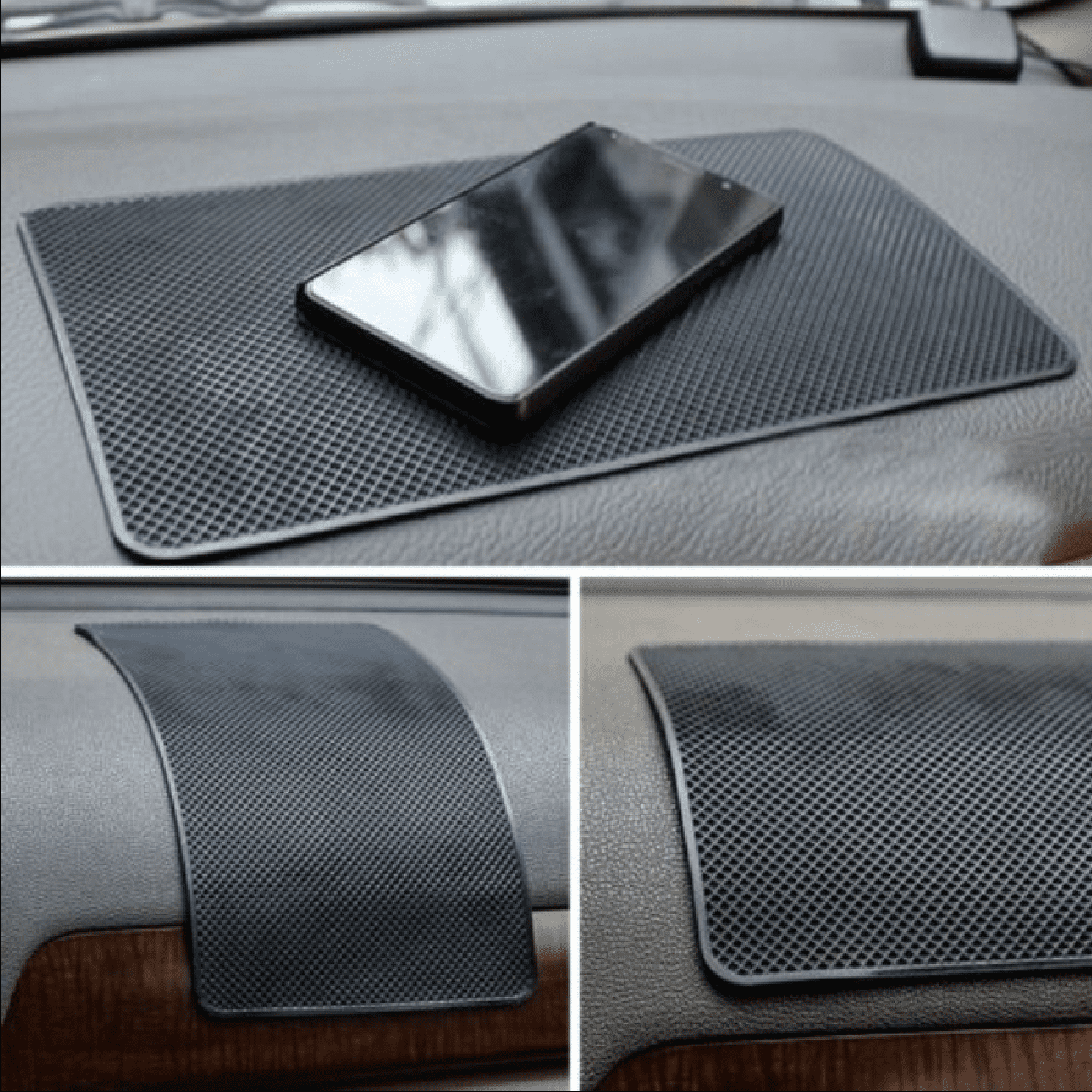 Walbest Anti Slip Mat Non-Slip, Black Silicone Dashboard Pad, Universal ...
