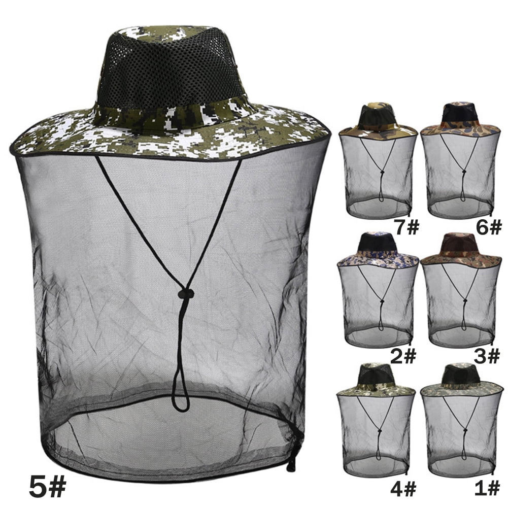Walbest Anti-mosquito Insects Head Net Hat, Safari Hat Sun Hat Bucket ...