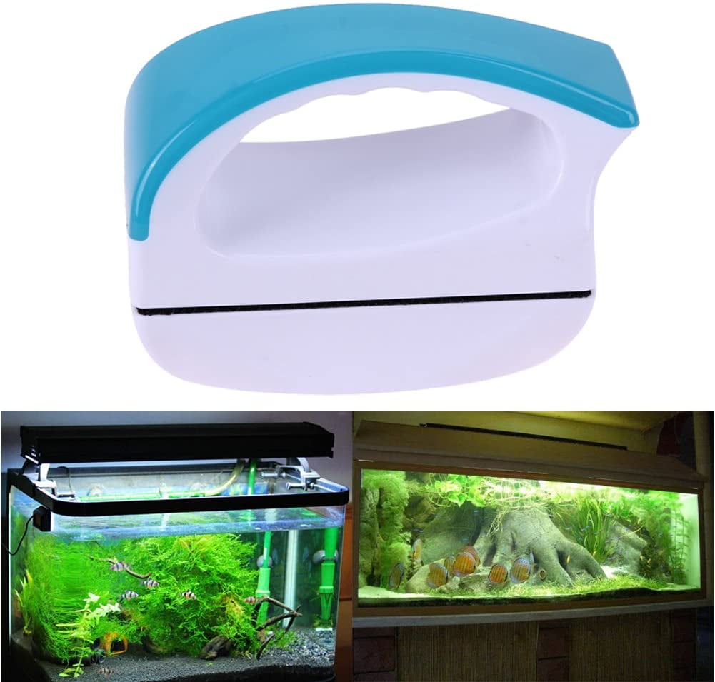 Walbest Aquarium Window Cleaning Magnetic Double Side Glass Wiper Brush ...