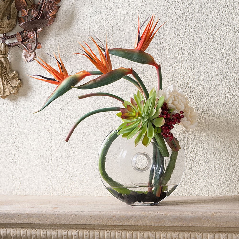 Walbest Artificial Flower Bird Of Paradise Fake Plant Silk Strelitzia ...