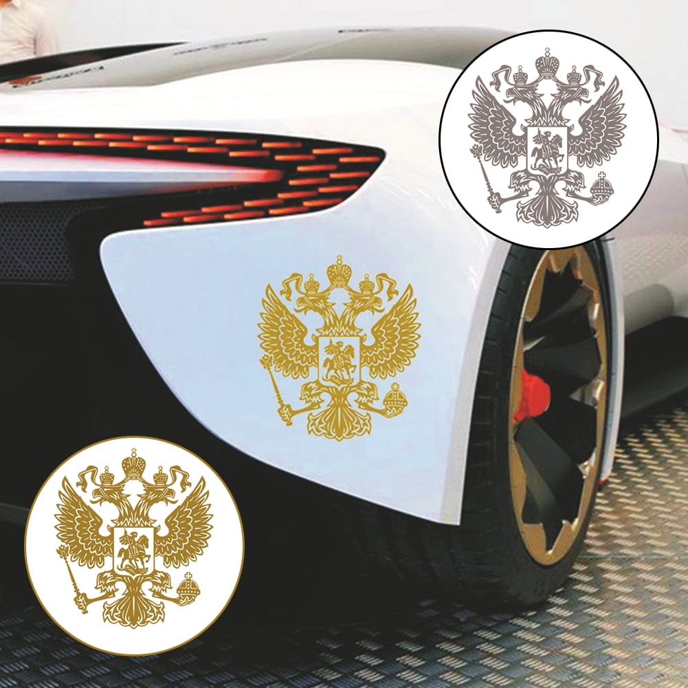 Walbest Auto Car Body Sticker - Golden Coat of Arms of Russia Decal ...