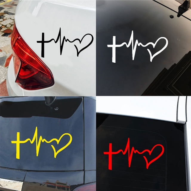 Walbest Auto Car Vehicle Window Body Bumper Faith Hope Love Heart ...