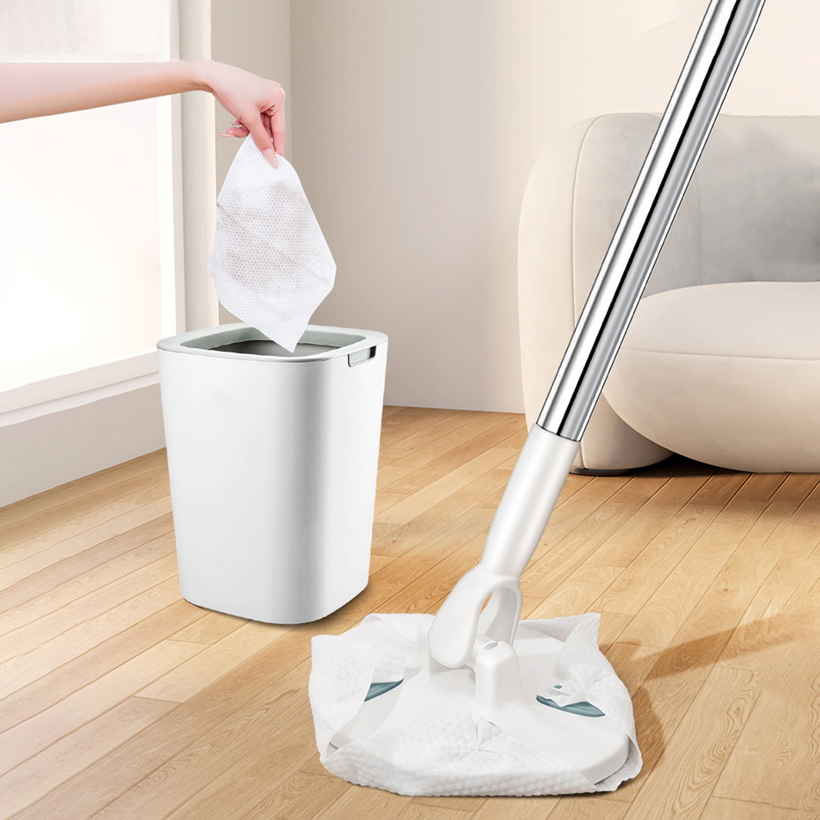 Walbest Automatic Mini Mop Easy Cleaning Hands-Free Cloth Changing ...