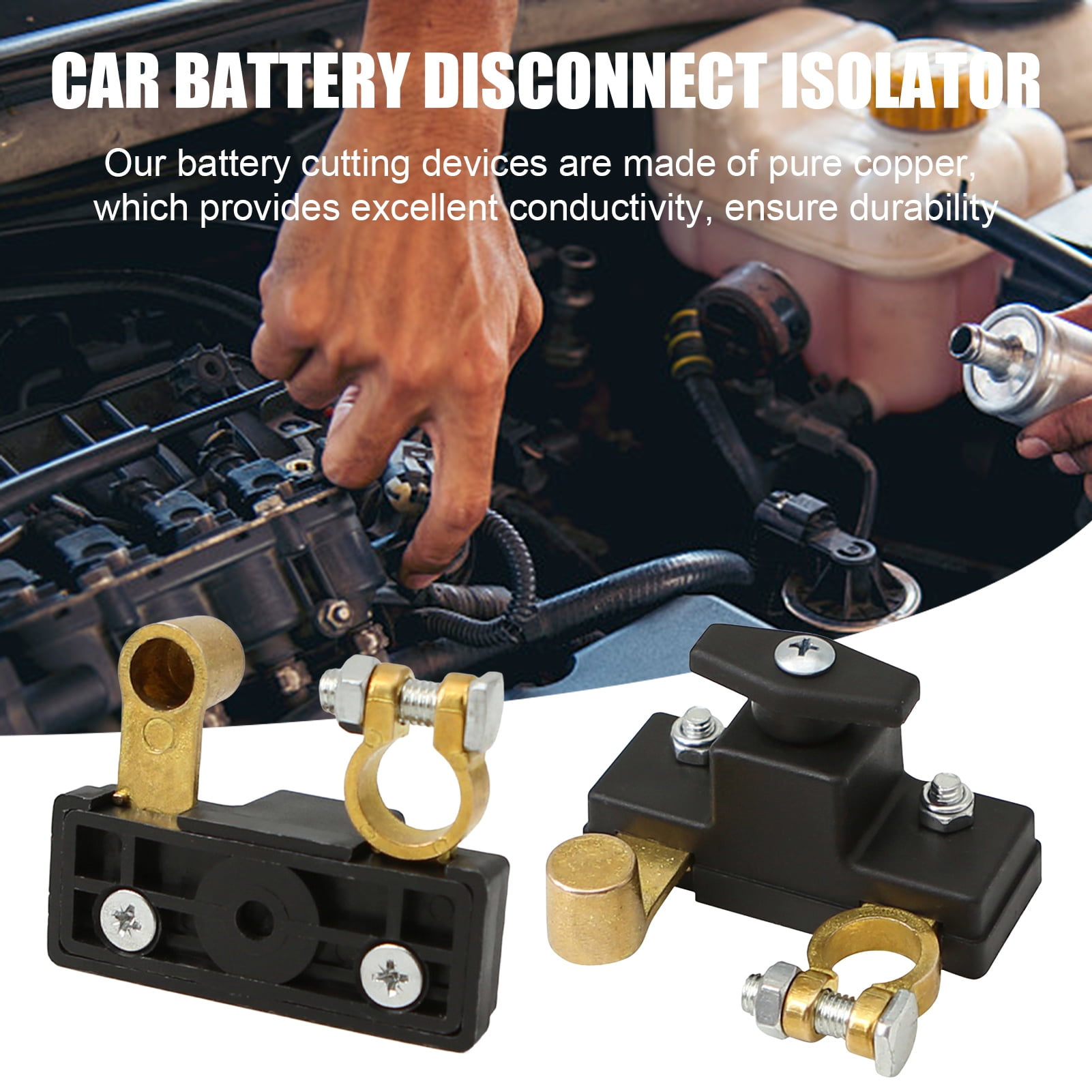 Walbest Battery Disconnect Switch for Car Truck Boat Battery Power-off ...