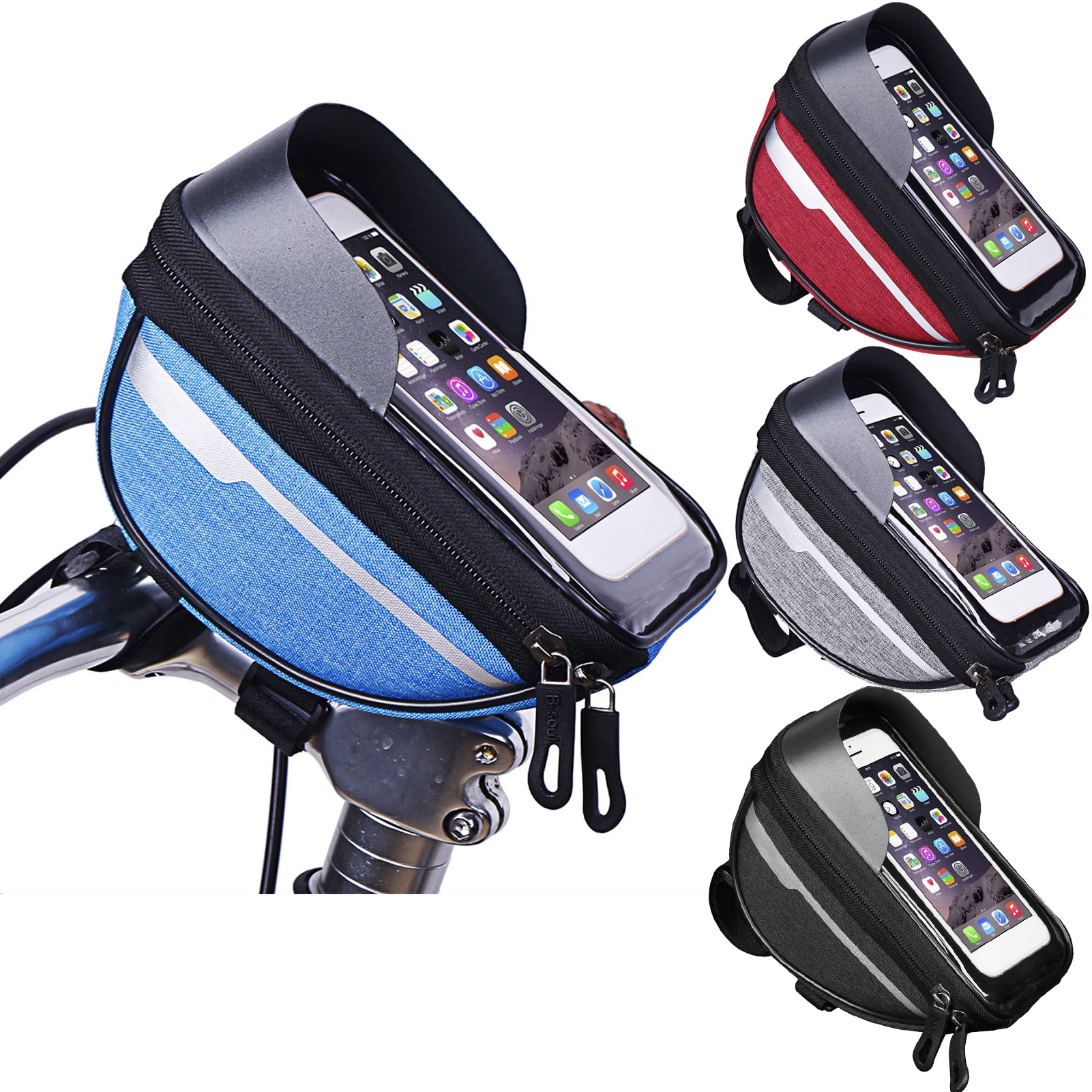 Walbest Bike Phone Front Frame Bag Bike Phone Bag Bicycle Phone Mount ...