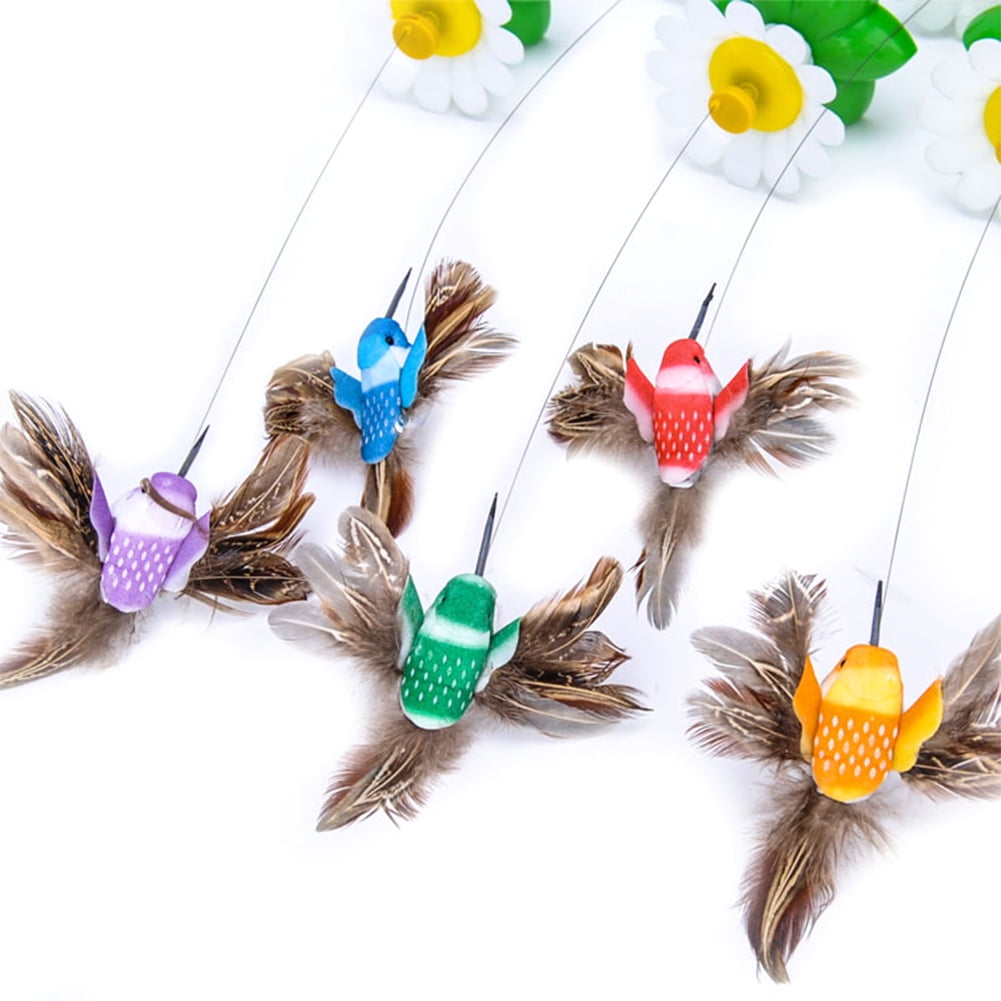 Walbest Bird Toy for Pet Cats, Funny Hummingbird Interactive Toy ...