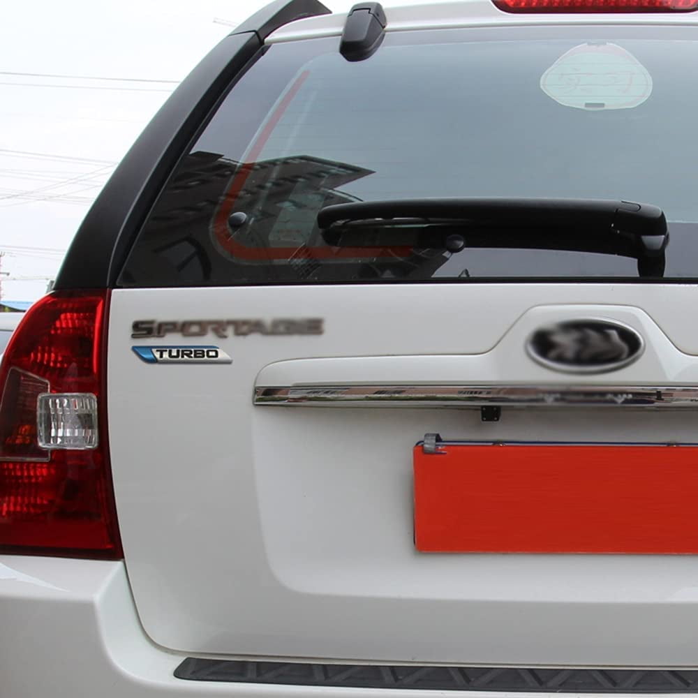 Walbest Blue 3D Turbo Decal Emblem Letter Emblem Decal for Car Side ...