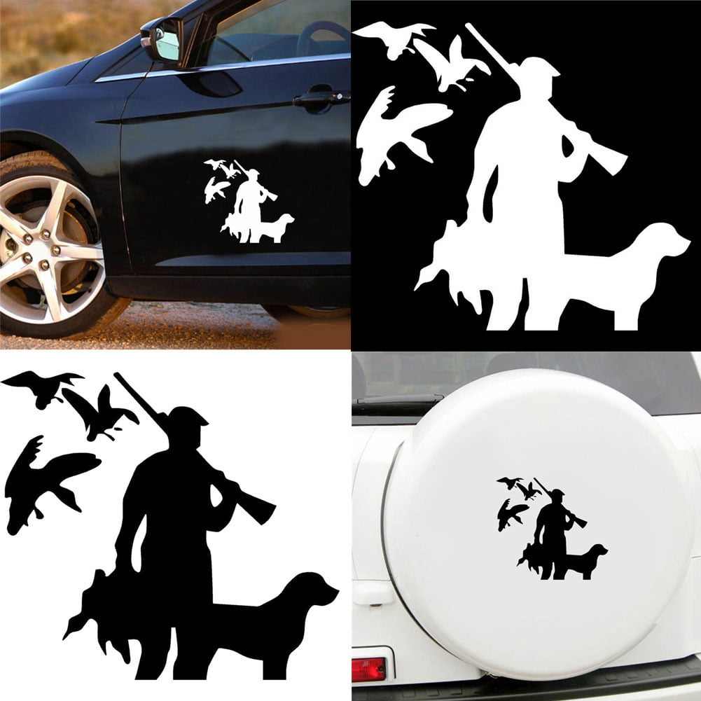 Walbest Car Auto Decorative Stickers Hunting Dog Bird Reflective Auto ...