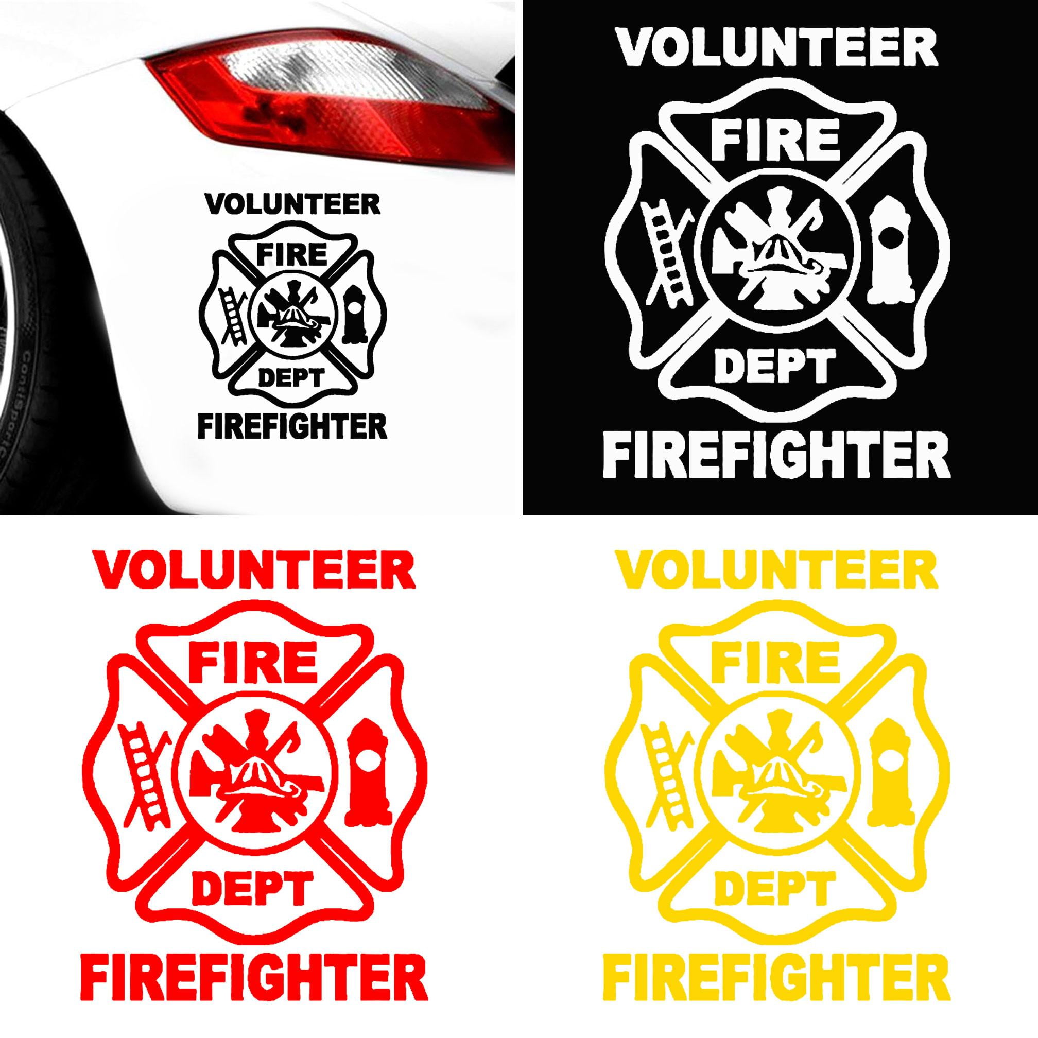 Walbest Car Auto Vehicle Window Volunteer Firefighter Reflective Decals ...