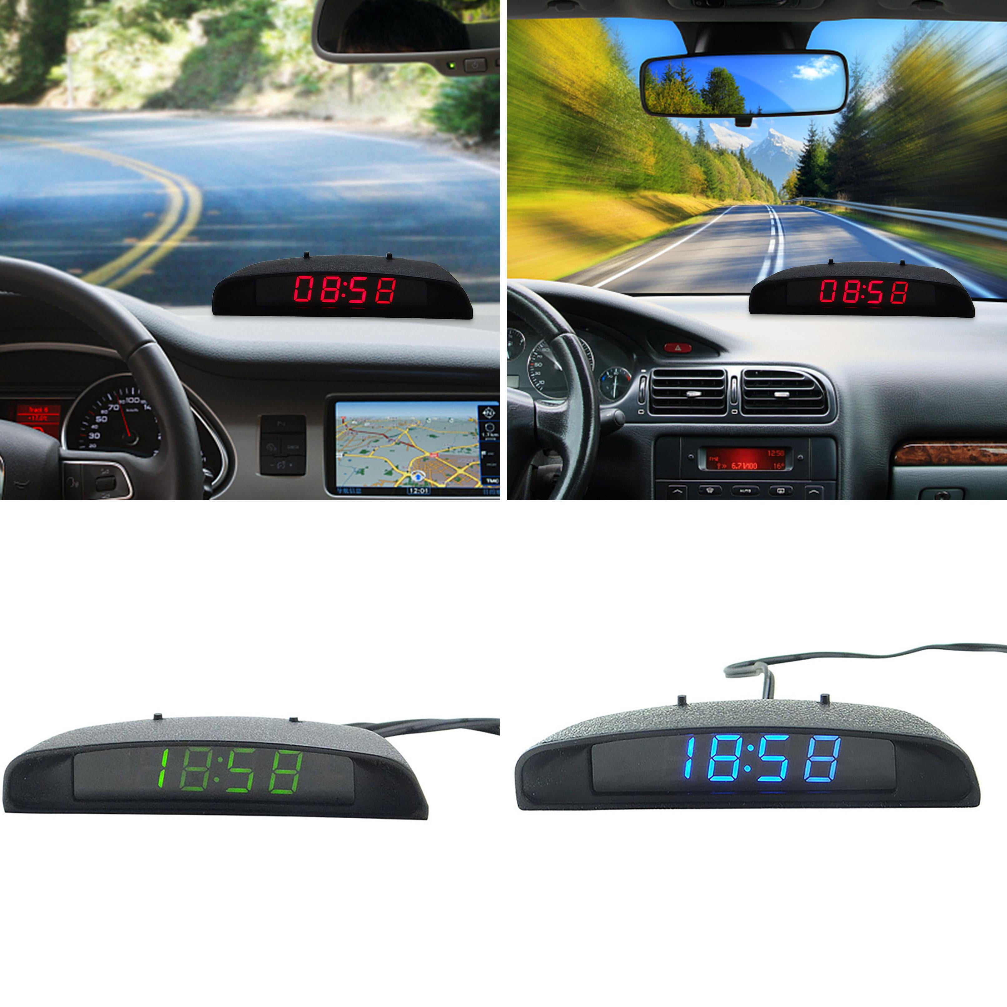 Walbest Car Dashboard Digital Clock - Vehicle Clock with LCD Time ...