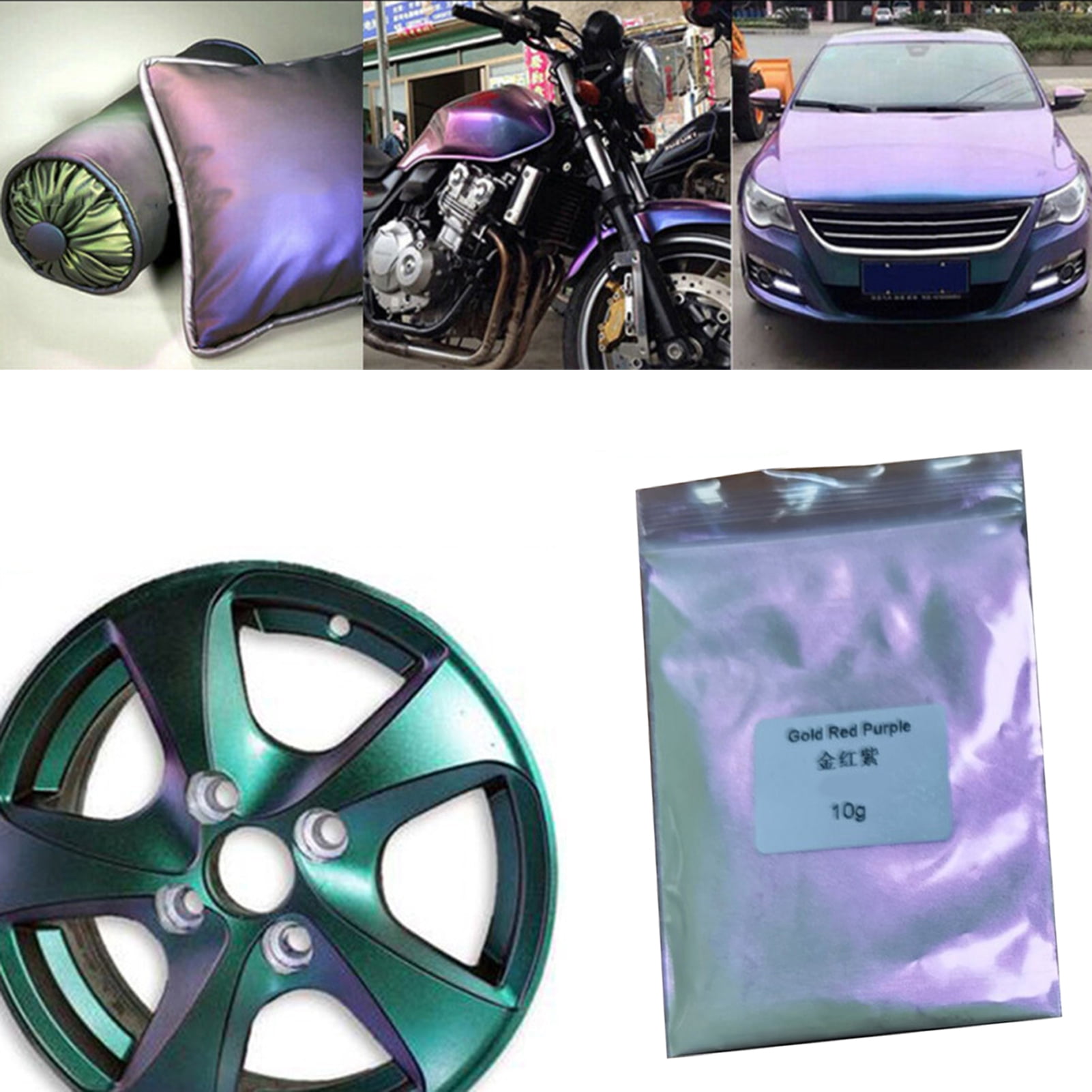 Walbest Car Motorcycle Chameleon Pigments Pearlescent DIY Manicure ...